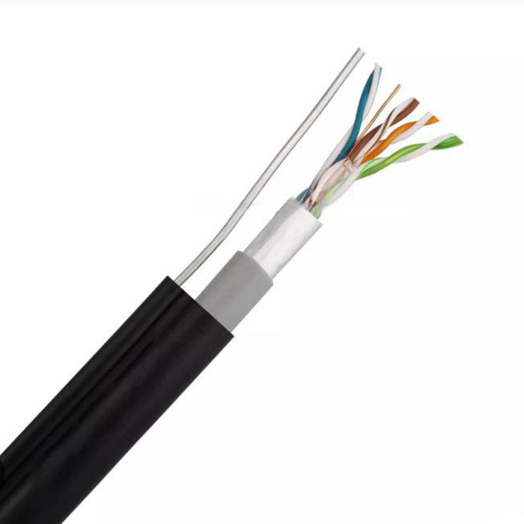 ATLANTICSWIRE CABLE FTP C/MENSAJERO CAT6 305MTS 23AWG CCA PVC NEGRO ...