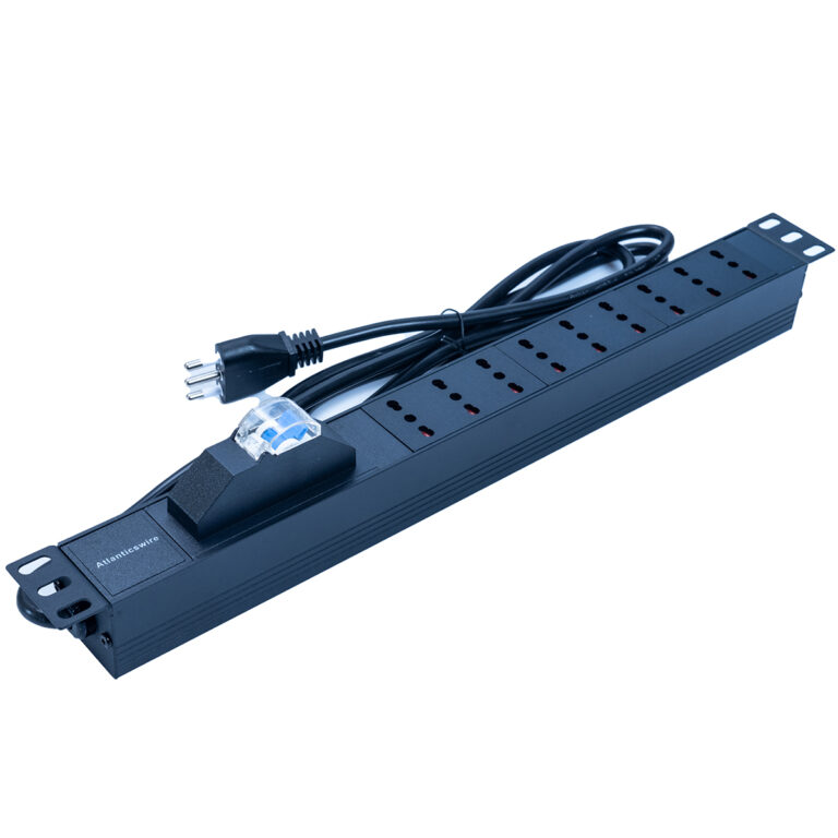 ATLANTICSWIRE PDU 9 ENCHUFES 19″ C/PROTECCION RACK/BASTIDOR - Procables